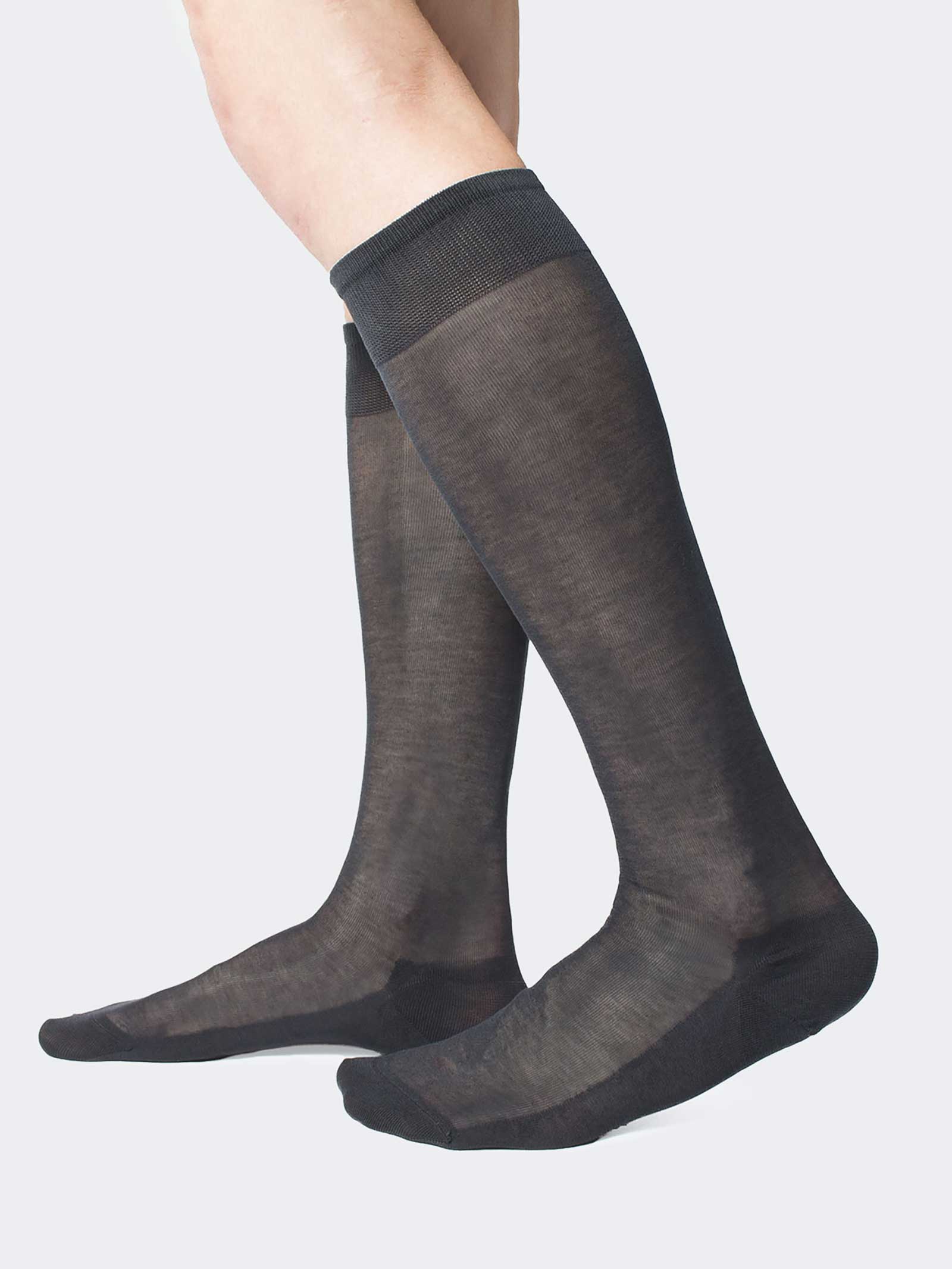 Men's Long Socks Smooth 100% fil d'Ecosse Chiffon Cotton - Made in ...