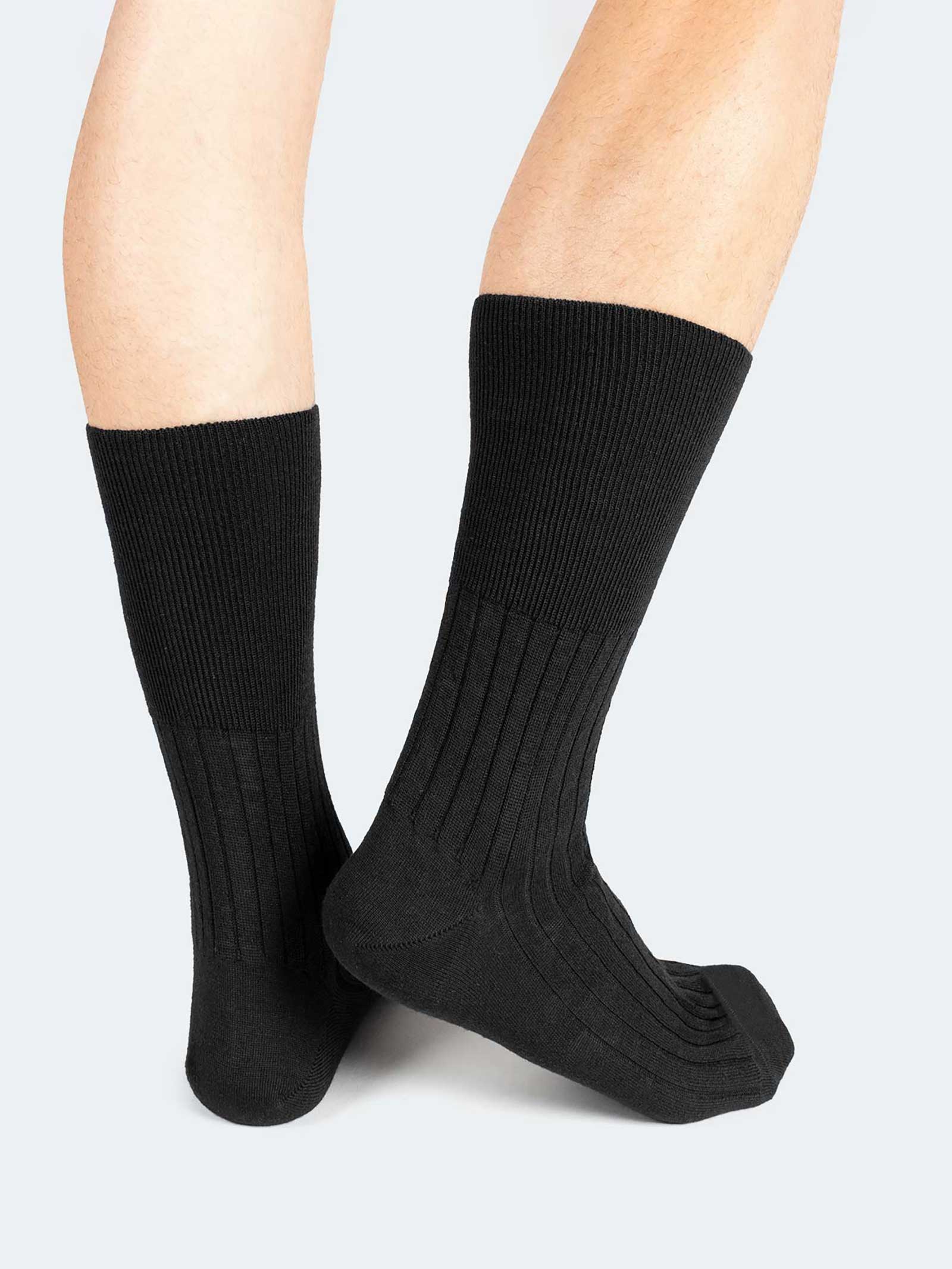 Wide Ribbed Wool Health Ankle Socks - Made in Italy | Men's Socks ...