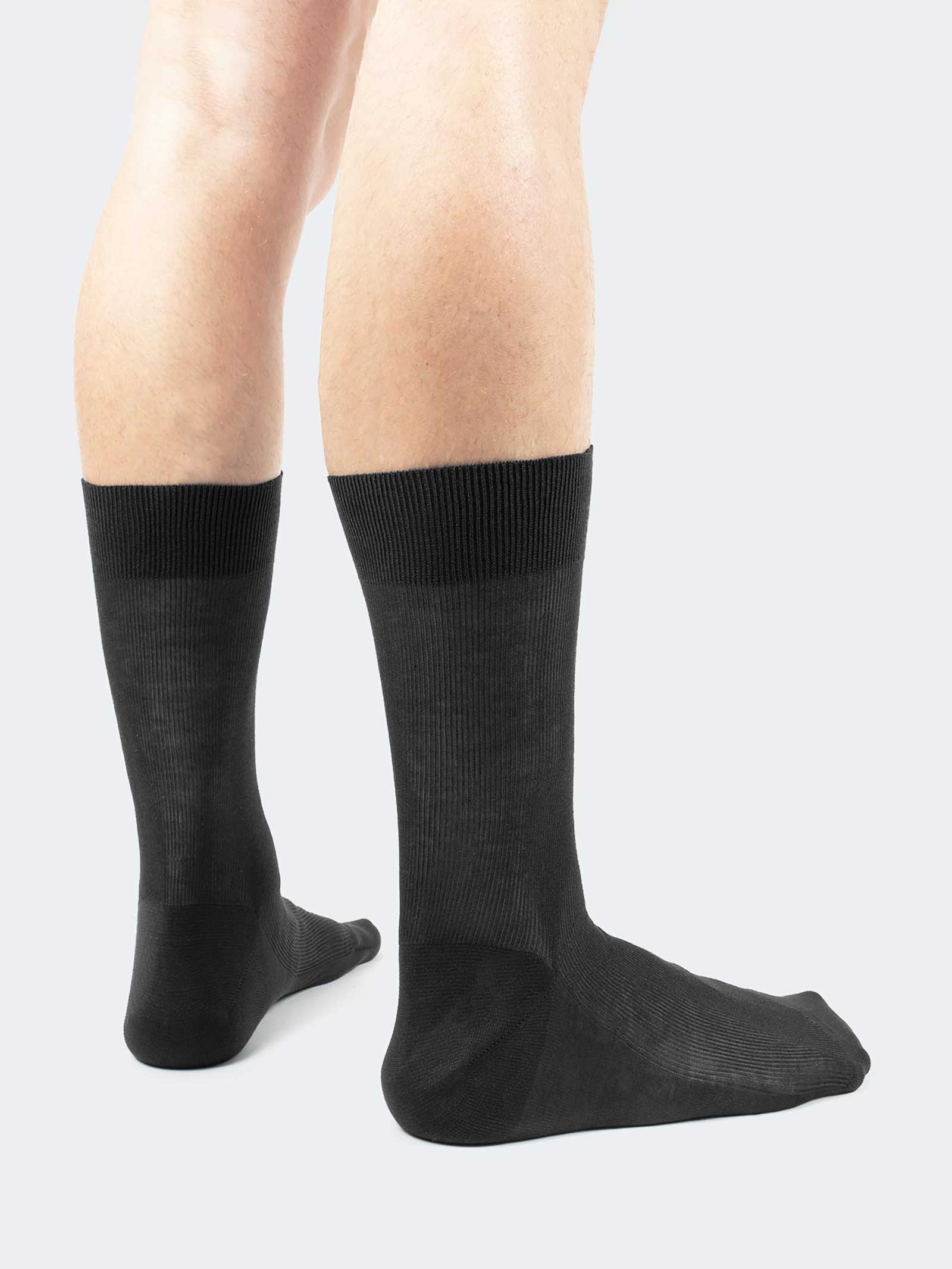 Men's Short Socks 1:1 Ribbed, 100% Lisle Cotton - Made in Italy | Men's ...