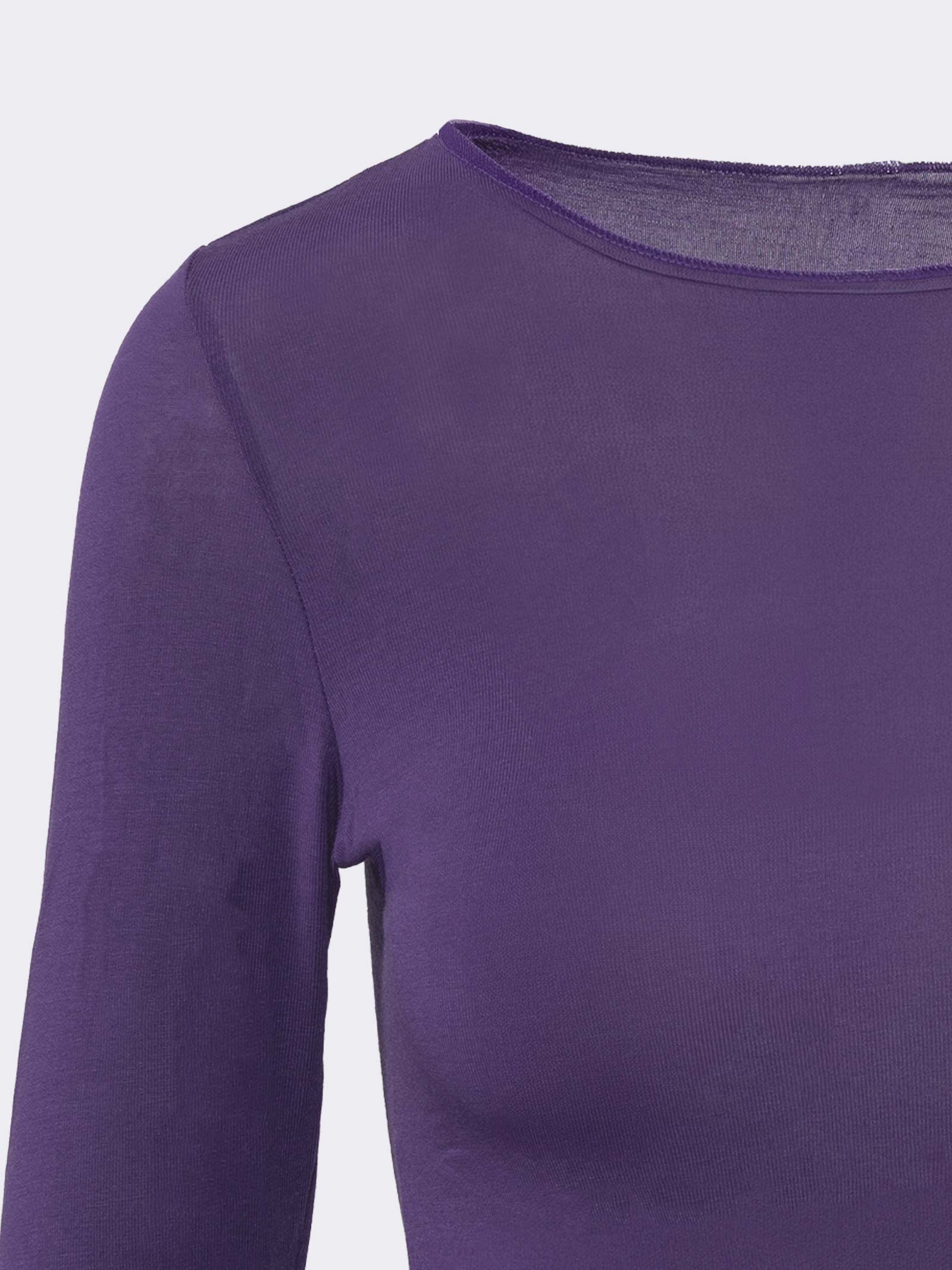 Maglia Intima Donna Manica Lunga in Cashmere & Modal Collo Barchetta ...